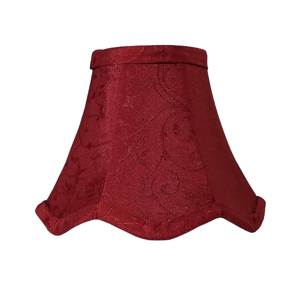 Another One of Her Moods in a Scallop Bell | Deep Red Brocade Shade ...
