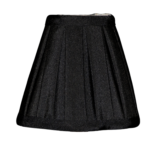 Box Pleat with Something Extra | Black Straight Side Clip-On Shade – On ...